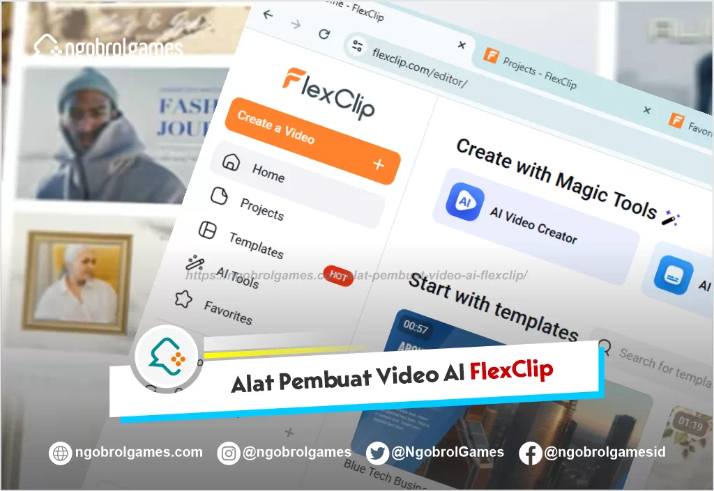 Wajib Coba! Alat Pembuat Video AI FlexClip